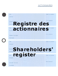 Accessoires de livres de minutes de compagnies